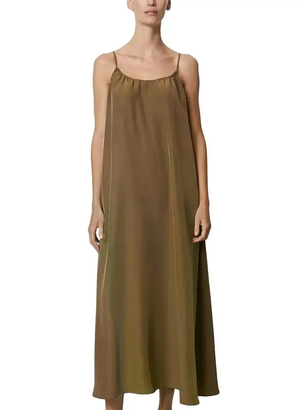 Marc O'polo Spaghetti-strap Slip Midi Dress - Brown