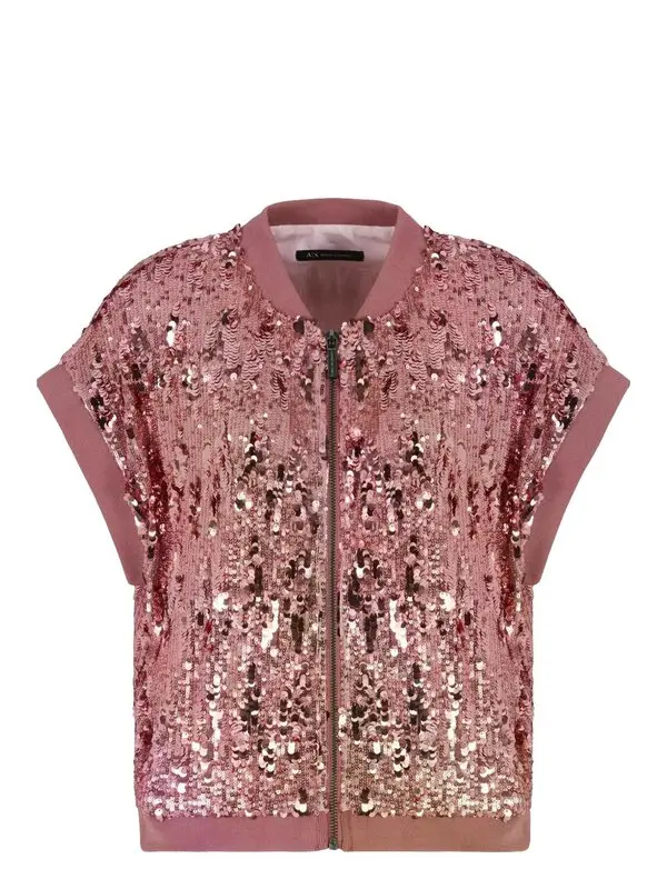 Armani Exchange Sequin-embellished Vest - Pink