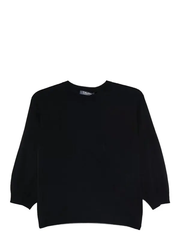 Max Mara Balloon-sleeve Wool Top - Blue
