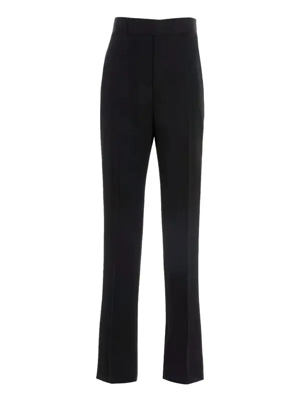 SAPIO Gabardine Straight Leg Trousers - Black