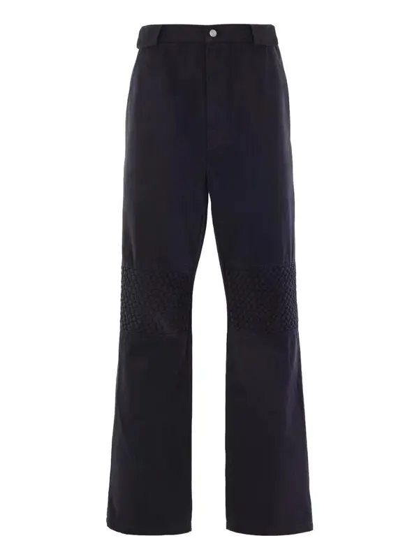 NAMACHEKO Braided Knee Cotton Trousers - Black