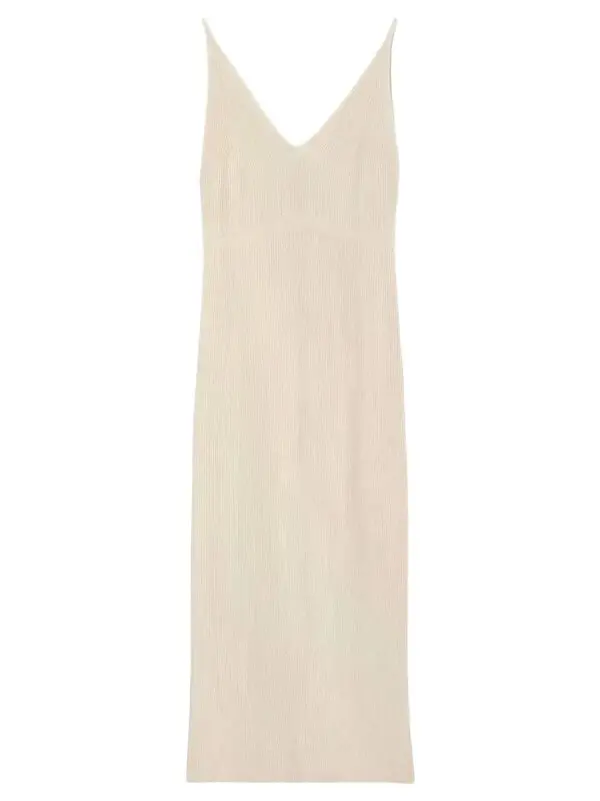Marc O'polo Ribbed Slip Midi Dress - Yellow