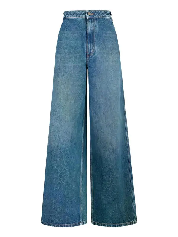 Gauchere Logo-patch Jeans - Blue