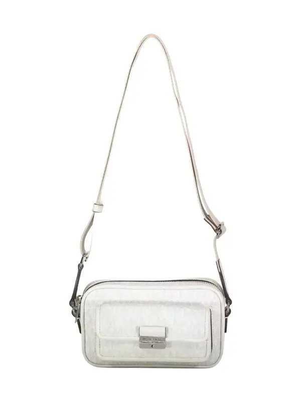 Michael Kors Bradshaw Monogram Shoulder Bag - White