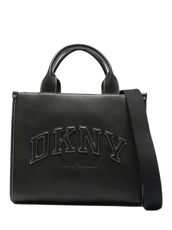 Dkny Logo Embroidered Tote - Black