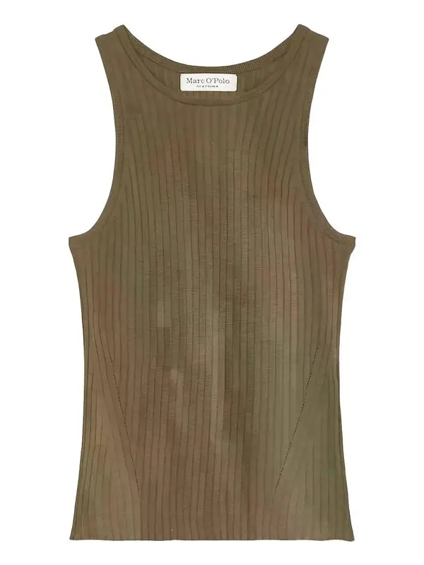 Marc O'polo Ribbed Sleeveless Top - Brown