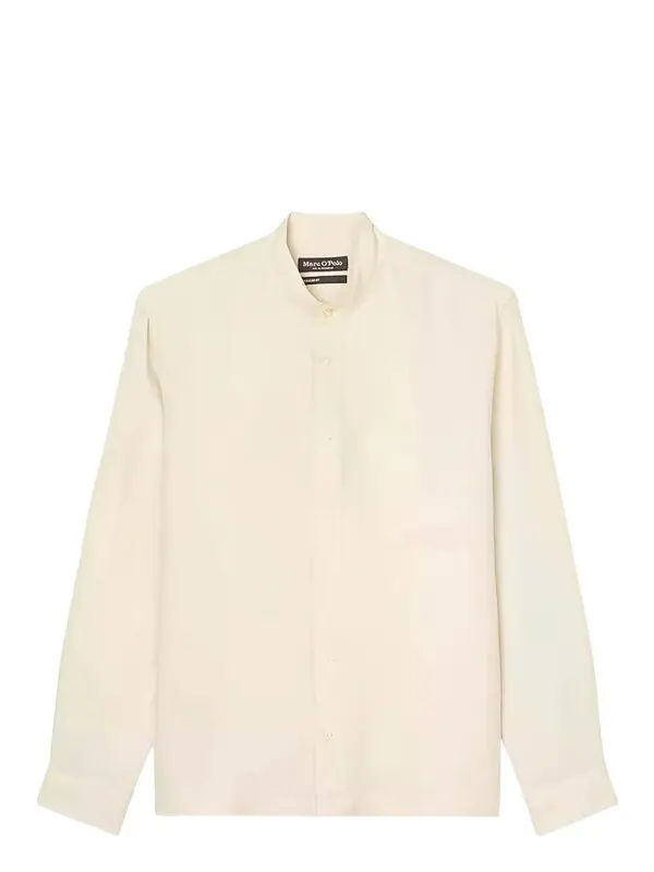 Marc O'polo Band-collar Button-up Shirt - Neutrals