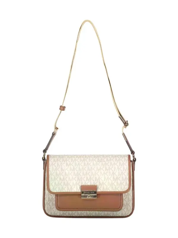 Michael Kors Bradshaw Monogram Flap Shoulder Bag - Neutrals
