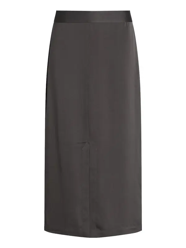 TOTEME Crepe Midi Skirt - Dark Gray