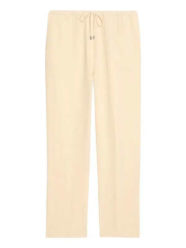 TOTEME Tencel™ Lyocell And Linen-blend Wide-leg Pants - Cream