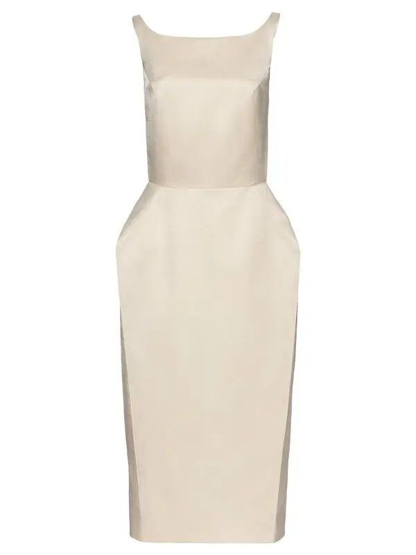 Magda Butrym Linen-blend Midi Dress - Ivory
