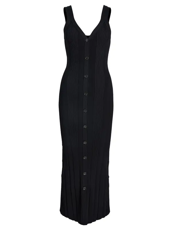 Proenza Schouler Ellis Column Rib Dress - Black