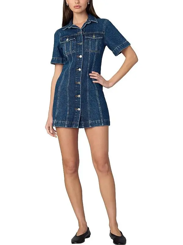 Joe's Jeans The Denim Trucker Shirt Dress - Lively