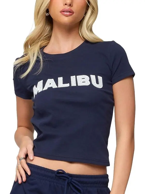 EDIKTED Pacific Coast T-shirt - Navy