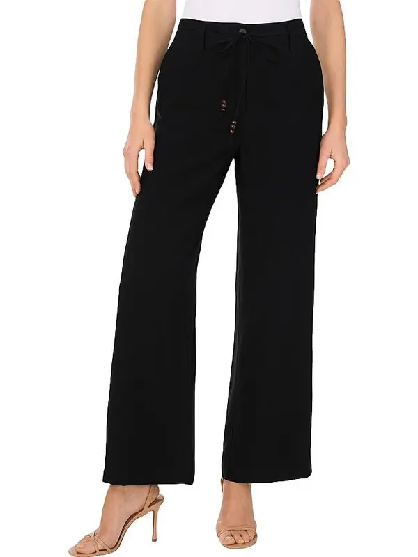 Vince Camuto Belted Trousers - Rich Black