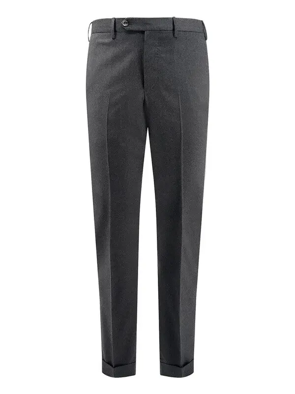 PT TORINO Stretch Wool Master Fit Trousers - Grey