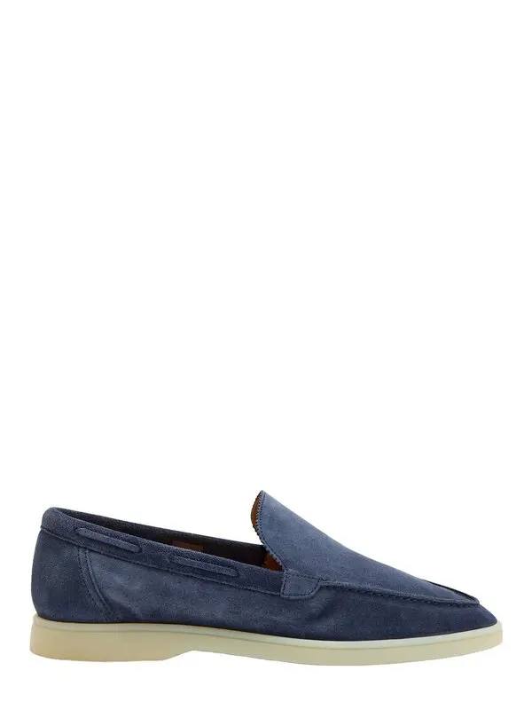 AURELIEN Yacht Suede Loafers - Blue
