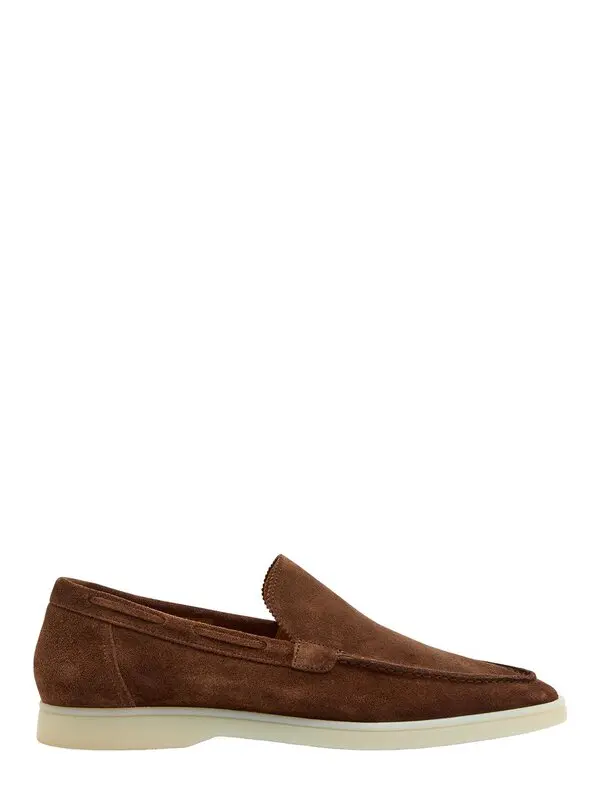 AURELIEN Yacht Suede Loafers - Brown