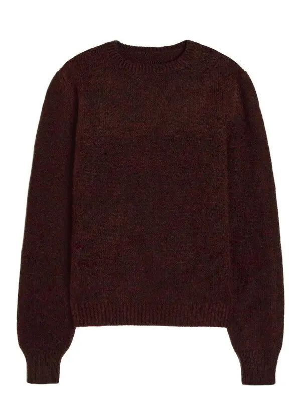 MAISON MARGIELA Brushed Wool-blend Jumper - Burgundy