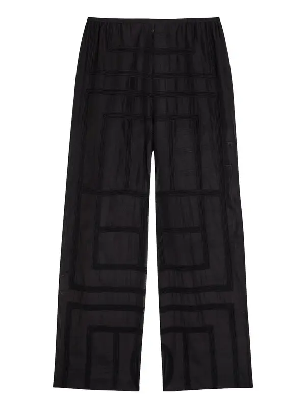TOTÊME Logo Cotton-blend Trousers - Black