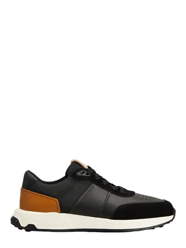 TOD'S Leather And Technical Fabric Sneakers - Black