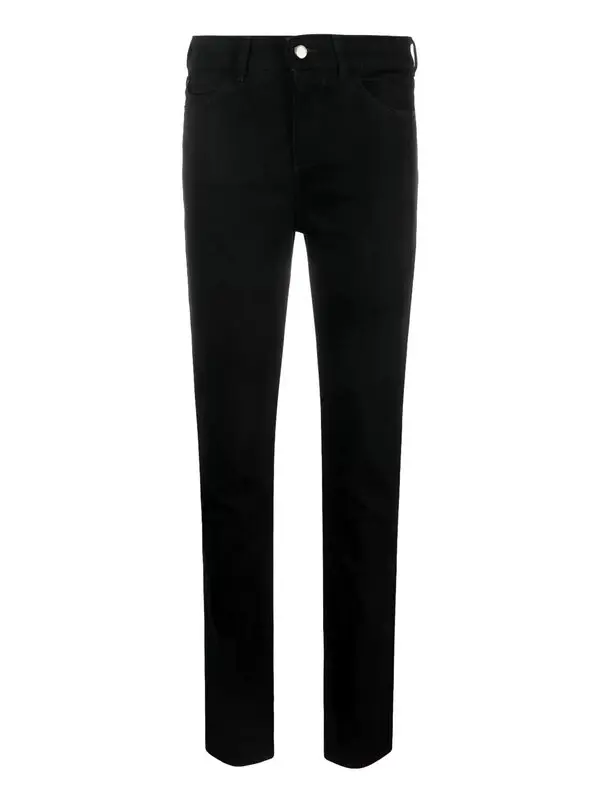 Emporio Armani Mid-rise Slim-fit Jeans - Black