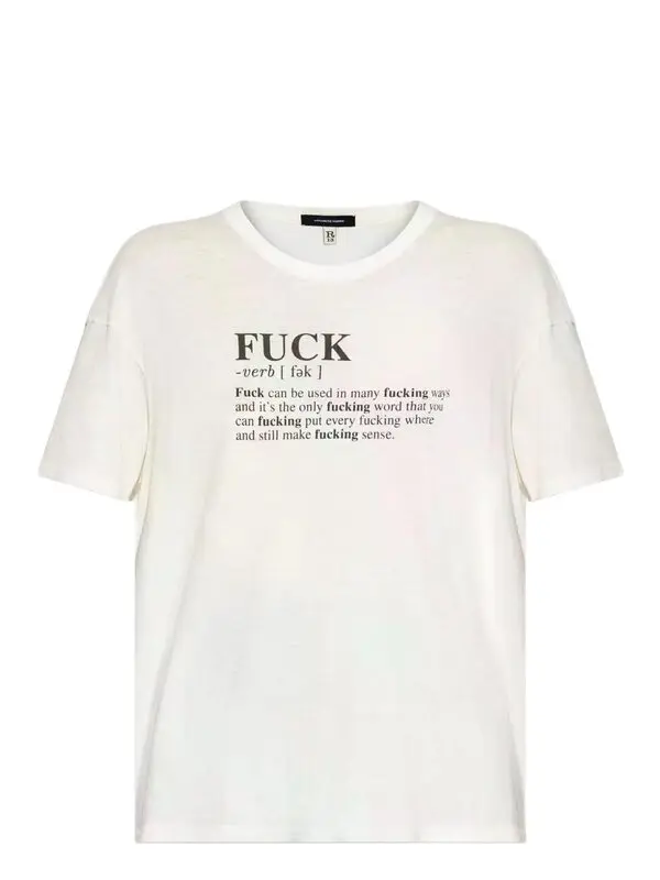 R13 Graphic Print Cotton T-shirt - White