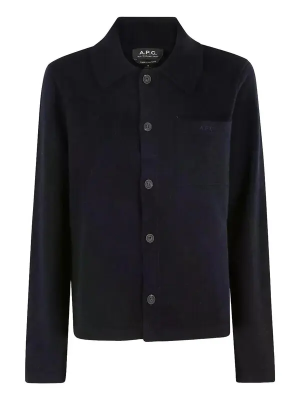 A.p.c. Buttoned Pocket Cardigan - Blue