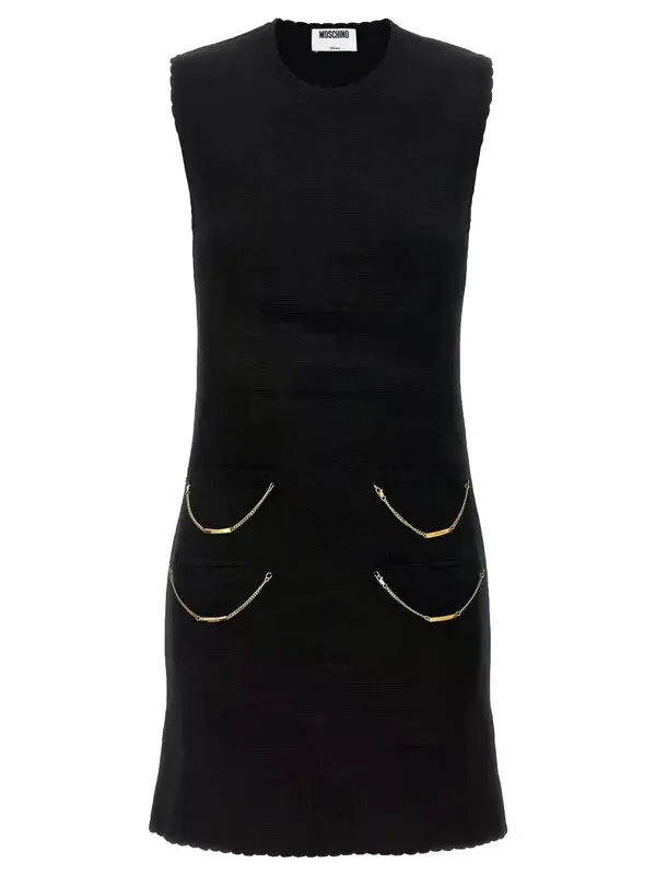 Moschino Chain-embellished Mini Dress - Black