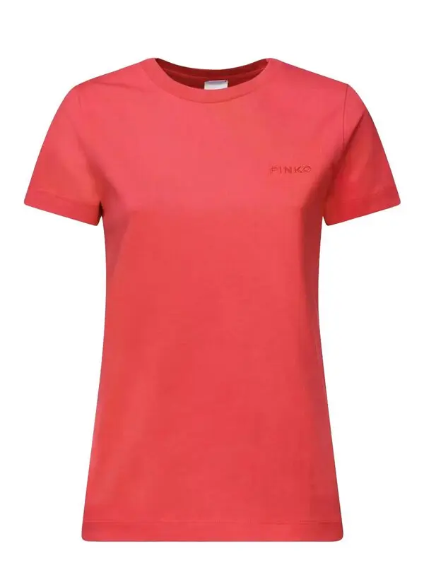 Pinko Logo-embroidered T-shirt - Red