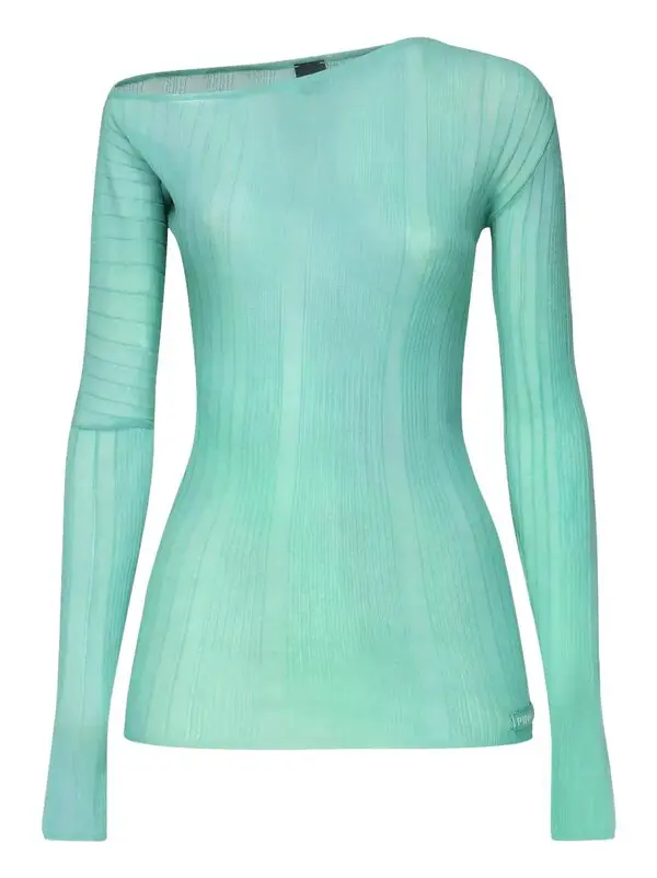 Pinko Ribbed Long-sleeve Top - Green