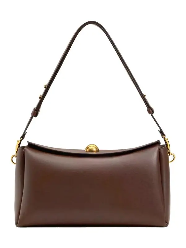 Ami Carrousel Leather Bag - Brown