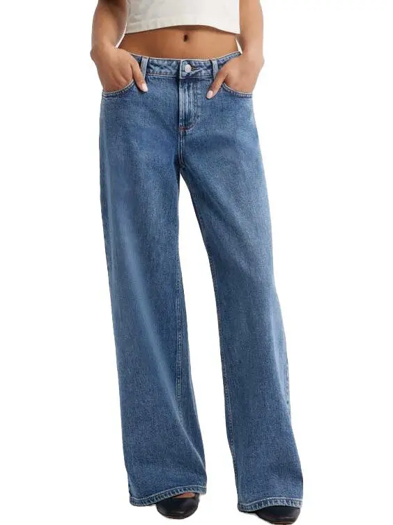 Bp. Low Rise Baggy Wide Leg Jeans - Oakley Wash