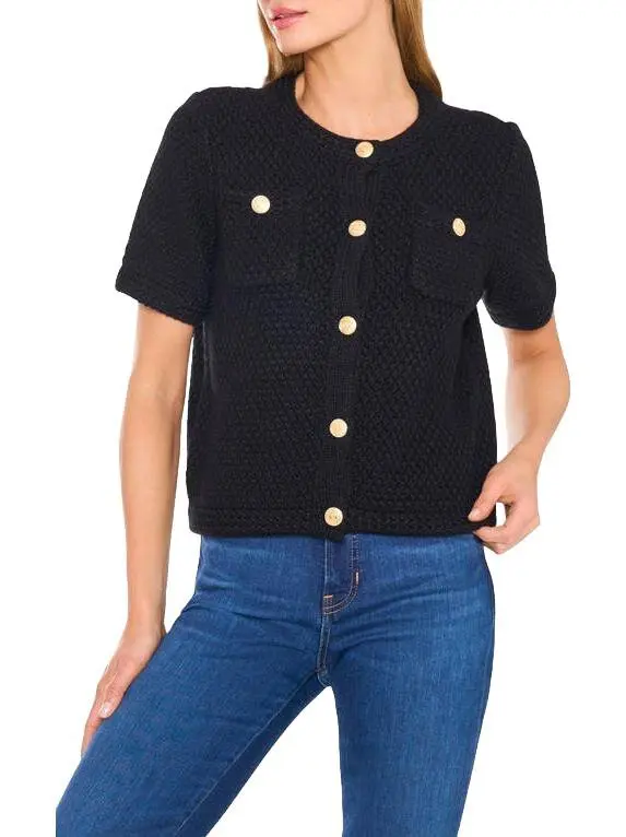 CECE DUPRAZ Button-up Cardigan - Rich Black