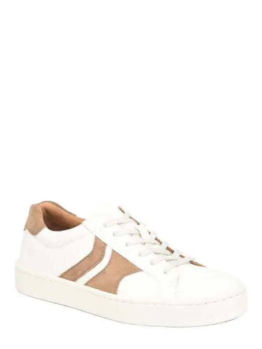 BØRN Beck Tie Low Top Sneaker - White Leather/taupe