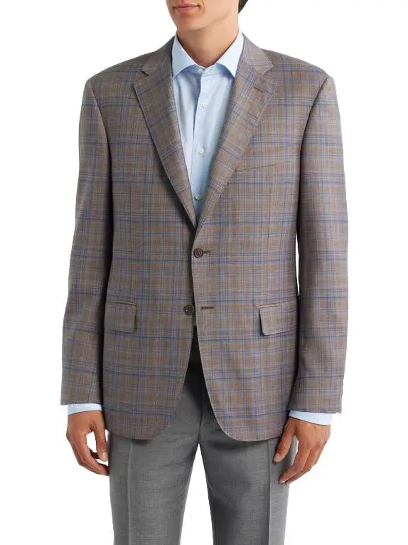 Canali Siena Regular Fit Wool Sport Coat - Light Brown