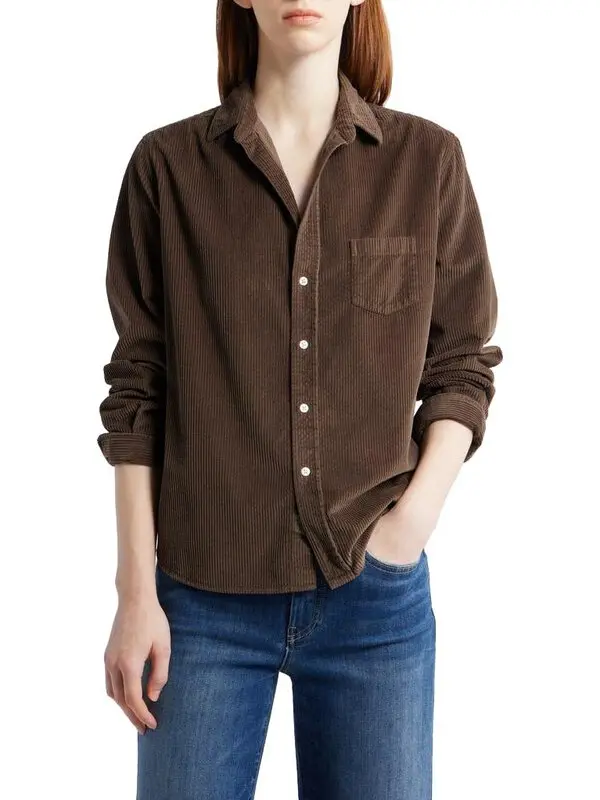 Frank & Eileen Eileen Relaxed Corduroy Button-up Shirt - Sagebrush Green Corduroy