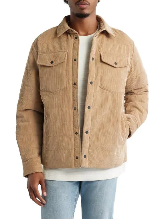 SAVE THE DUCK Magnus Water Repellent Corduroy Shirt Jacket - Biscuit Beige