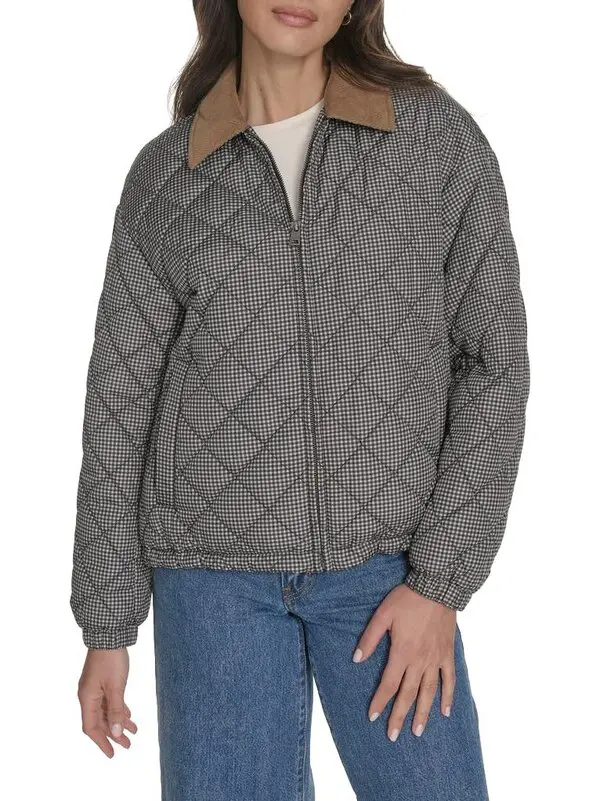 LEVI'S Diamond Quilted Jacket - Black/white Gingham