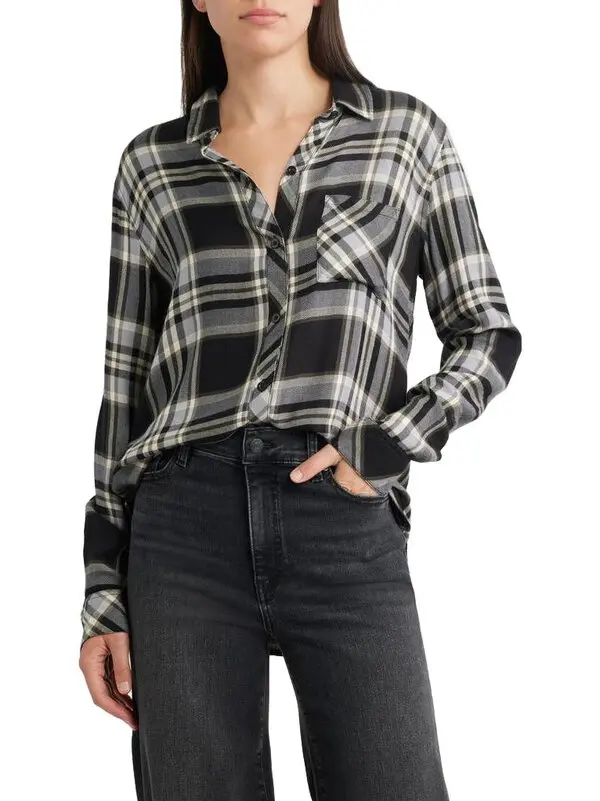 Rails Hunter Plaid Button-up Shirt - Ivory Cloud