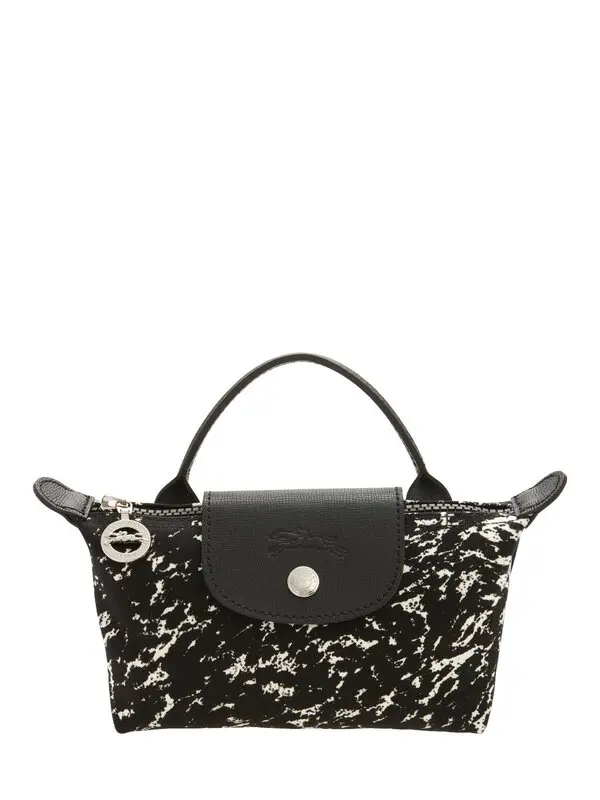Longchamp Le Pliage Cosmetics Case - Black/white