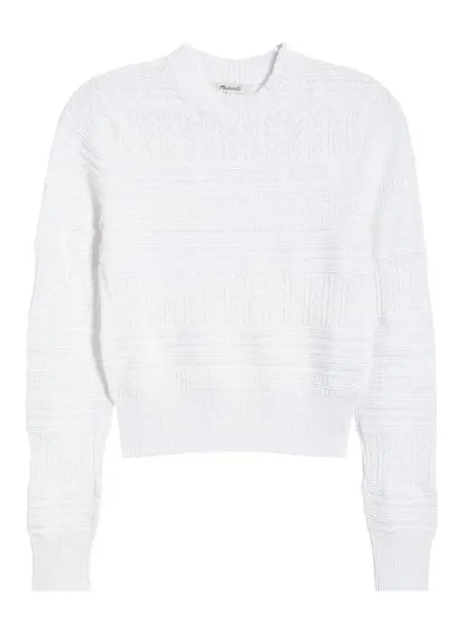 Madewell Cotton Crewneck Sweater - White