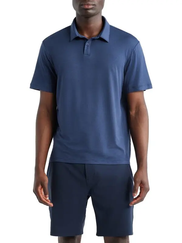 Zella Dynamic Stripe Polo - Navy Eclipse Stripe
