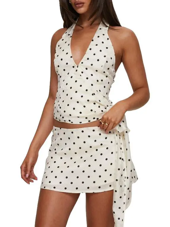 Princess Polly Halter Top And Skort Set - Polka Dot