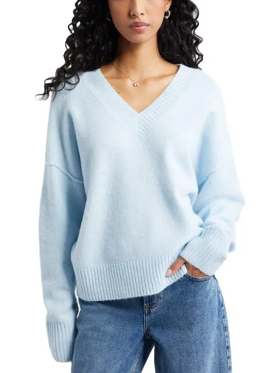 Bp. Oversized V-neck Sweater - Blue Skyride
