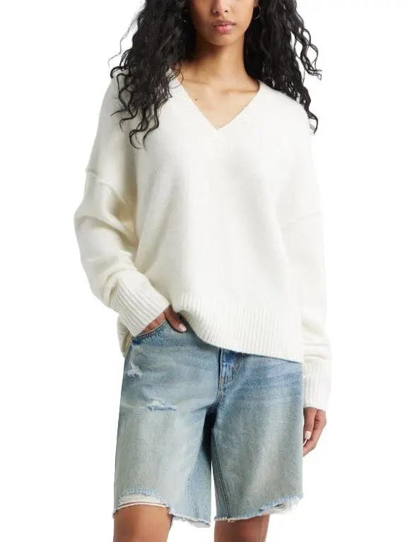 Bp. Oversized V-neck Sweater - Ivory
