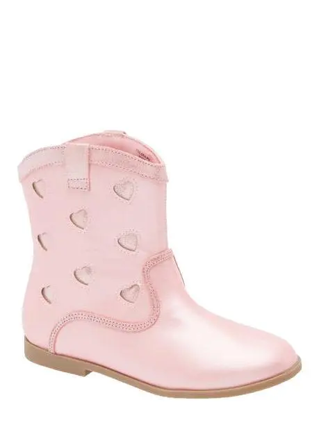 TUCKER + TATE Heart Cutout Western Boots - Pink Multi
