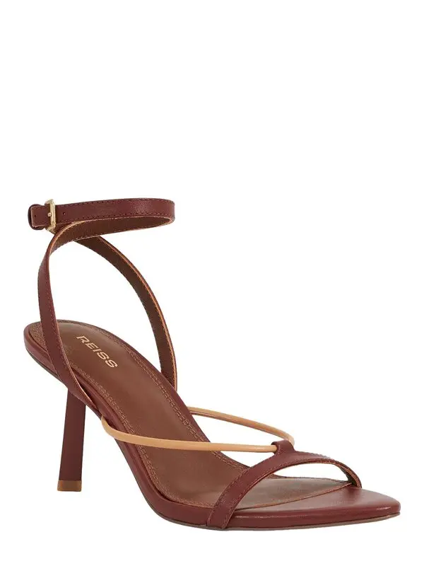 REISS Ashley Ankle Strap Sandal - Tan