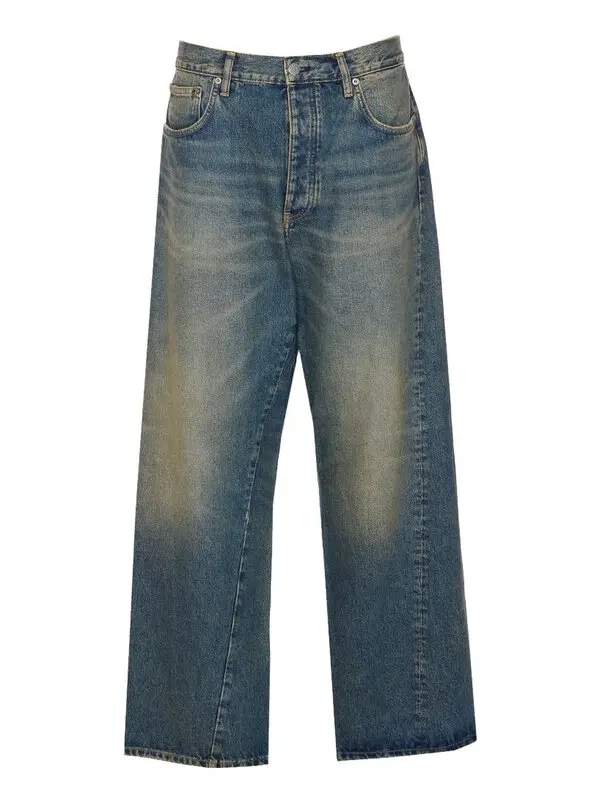 SUNFLOWER Dirty Wide Twist Jeans - Blue