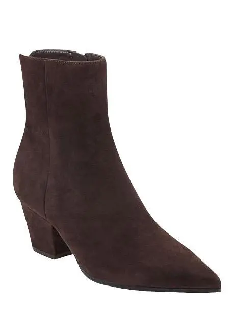 Marc Fisher Mavey Pointed Toe Bootie - Dark Brown